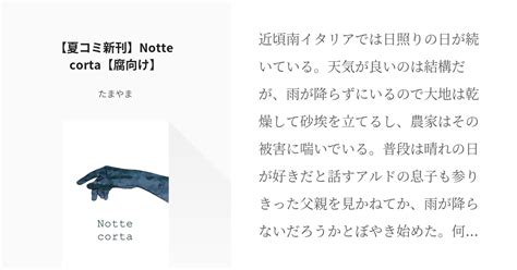 西ロマ Aph 【夏コミ新刊】notte Corta【腐向け】 たまやまの小説 Pixiv