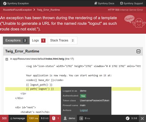 Php Symfony3 Logout Path Generation Method Stack Overflow