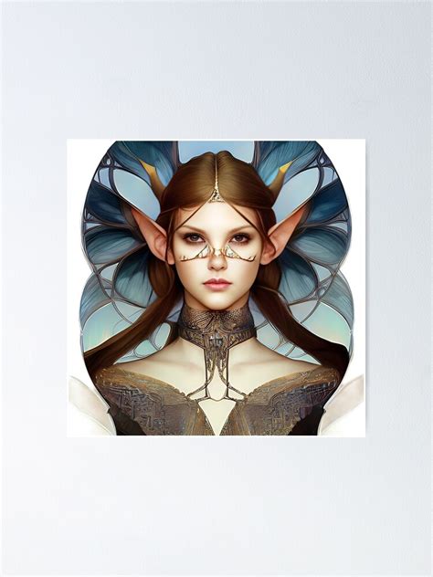 Portrait Of A Beautiful Elf From A Fantasy World Poster For Sale By