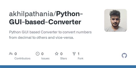Github Akhilpathaniapython Gui Based Converter Python Gui Based