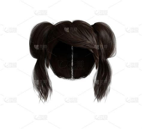 女人的头发在白色3D渲染孤立