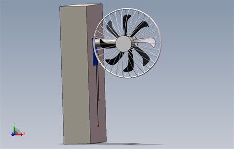 壁挂式旋转风扇 Solidworks 2017 模型图纸下载 懒石网