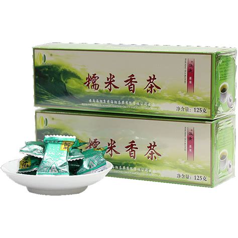 海潮茶果糯米香普洱绿茶迷你小沱茶特级浓香型糯米香茶叶125g盒装 虎窝淘