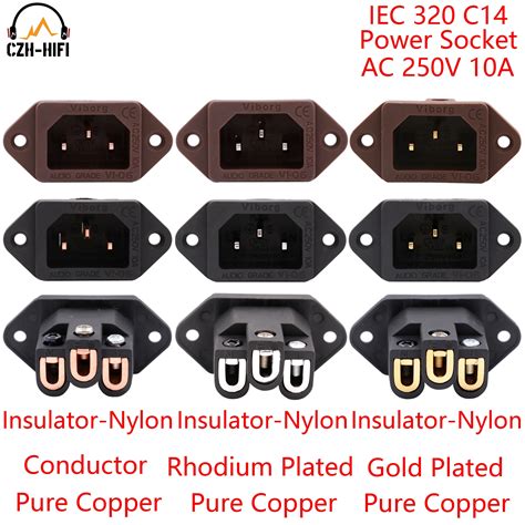 Generic 1pc Viborg High End Iec 320 C14 Mains Male Ac Power Socket Jack Plug Inlet Receptacle