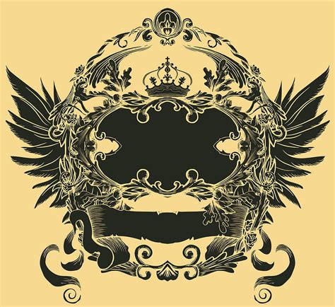 스크롤 벡터와 빈티지 꽃 프레임 Ai Eps Uidownload