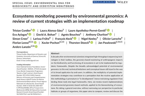 Ecosystems Monitoring Powered By Environmental Genomics Marine Biosecurity Toolbox