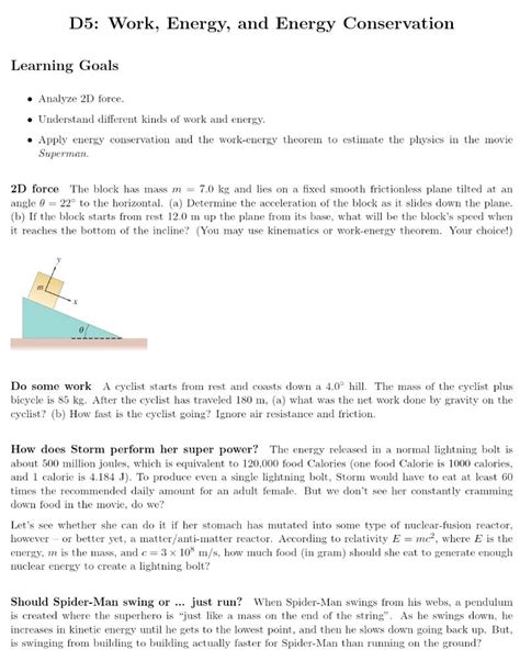 D Work Energy And Energy Conservation Learning Chegg