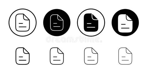 File Icon Outline Vector For Web Ui Stock Illustration Illustration
