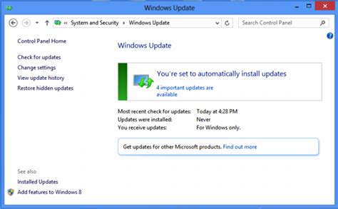 Run “software Update” In Windows 8