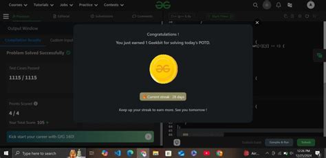 Abhishek Kumar On Linkedin Gfgchallenge Codingjourney