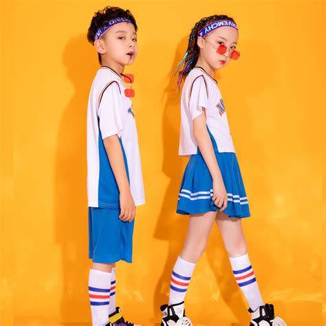 儿童啦啦队拉拉操演出服爵士嘻哈街舞中小学生校运动会开幕式表演 虎窝淘