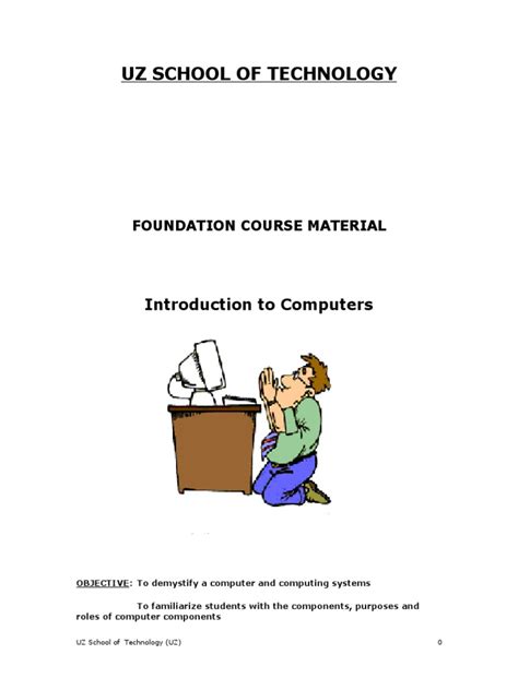 Introduction To Computers Foundat Course Pdf Computer Data Storage