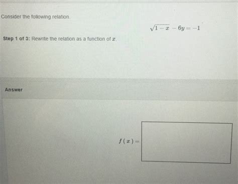 solved consider the following relation squareroot