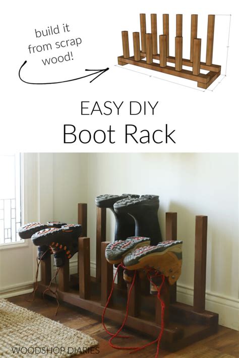 DIY Freestanding Boot Rack From SCRAP WOOD