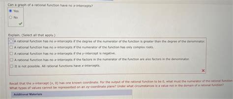 Solved Can A Graph Of A Rational Function Have No Chegg
