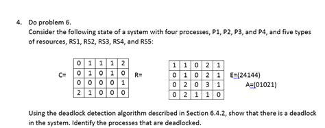 Consider The Following State Of A System With Four