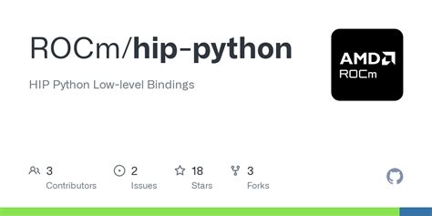 GitHub ROCm Hip Python HIP Python Low Level Bindings