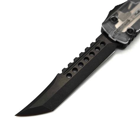 Microtech Ultratech 119 1dlctclsh Clear Top Dlc Hellhound Tanto Shadow