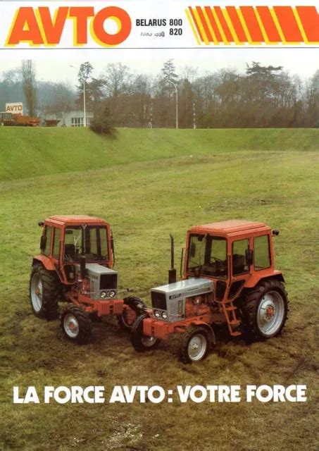 PROSPECTUS DEPLIANT TRACTEUR Avto Belarus 800 820 Brochure France