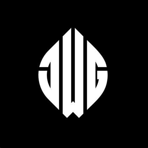 Jwg Circle Letter Logo Design With Circle And Ellipse Shape Jwg