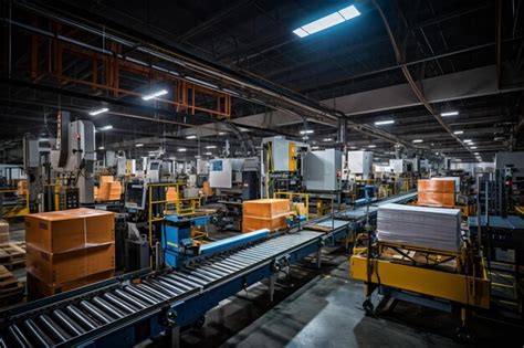 premium photo distribution center with automated sorting system generative ai