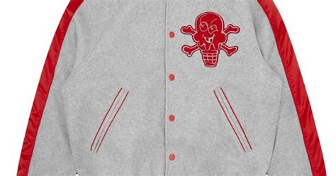 Cones And Bones Icecream Gray Varsity Jacket