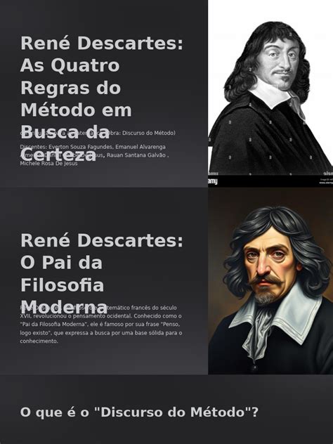 Rene Descartes As Quatro Regras Do Metodo Em Busca Da Certeza Pdf
