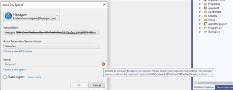 Unable To Connect To Azure Dev Spaces · Issue 396 · Azuredev Spaces · Github