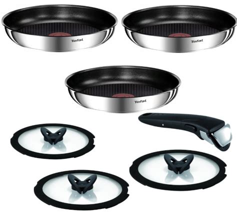 Zestaw Patelni TEFAL Ingenio Emotion 22/24/28 cm+ Szklane Pokrywki+ ...
