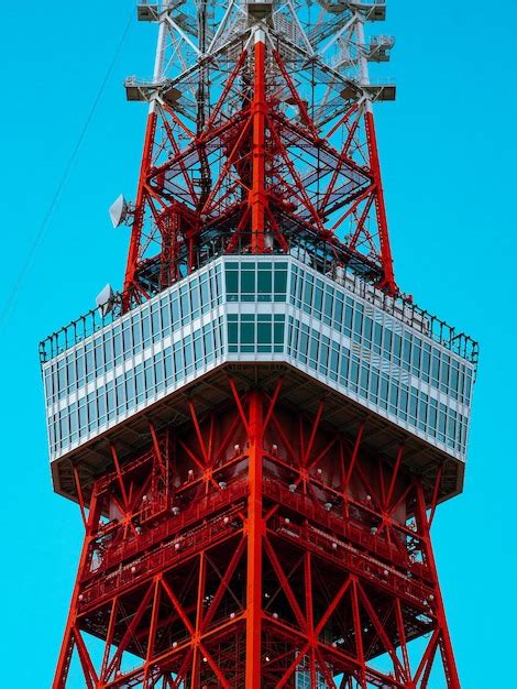 Premium Photo The Central Viewing Platform Of The Tokyo Tower Under A