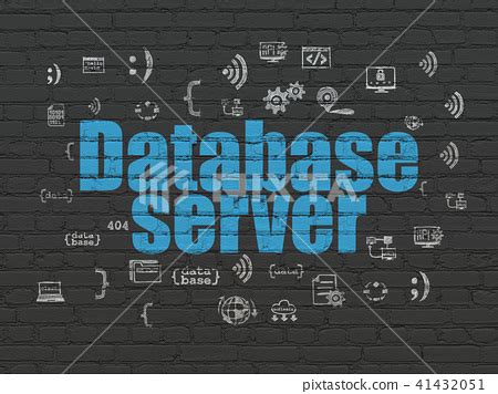 Programming Concept Database Server On Wall Stock Illustration Pixta