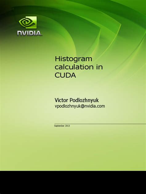 histogram pdf thread computing graphics processing unit