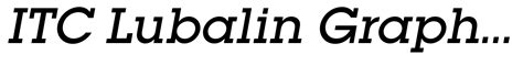 Itc Lubalin Graph Font Webfont And Desktop Myfonts