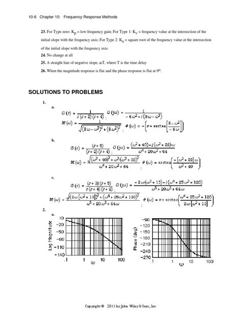 Solutions To Problems 10 6 Chapter 10 Frequency Response Methods Pdf Cybernetics Applied