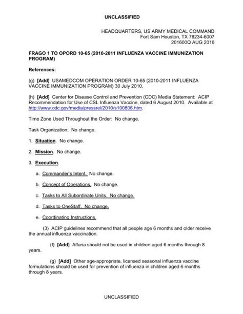 Army Opord Format