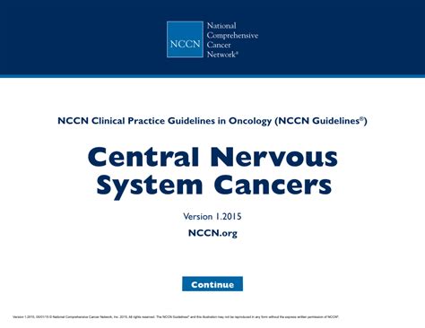 Pdf Central Nervous System Cancers Version 1 2015 Featured Updates