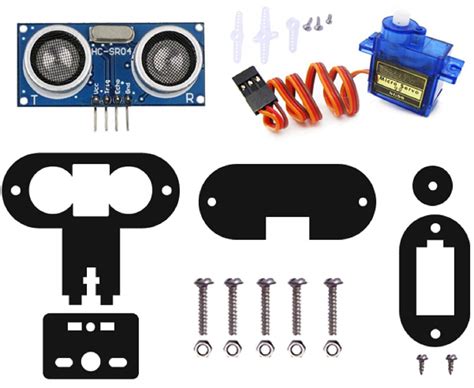 Buy Kit4curious Hc Sr04 Ultrasonic Sensor Servo Sg90 With Holder And
