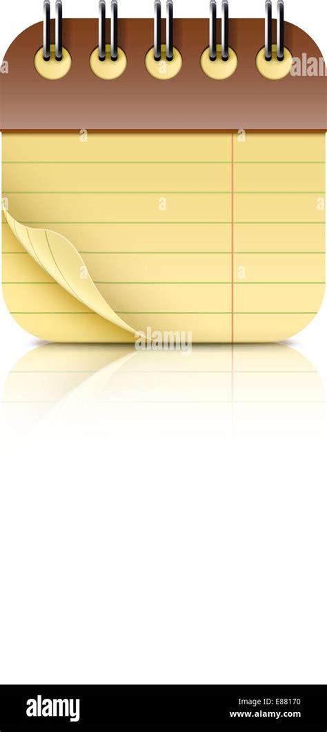 Vector Illustration Of Retro Coil Bound Notebook Icon Stock Vector Image Art Alamy