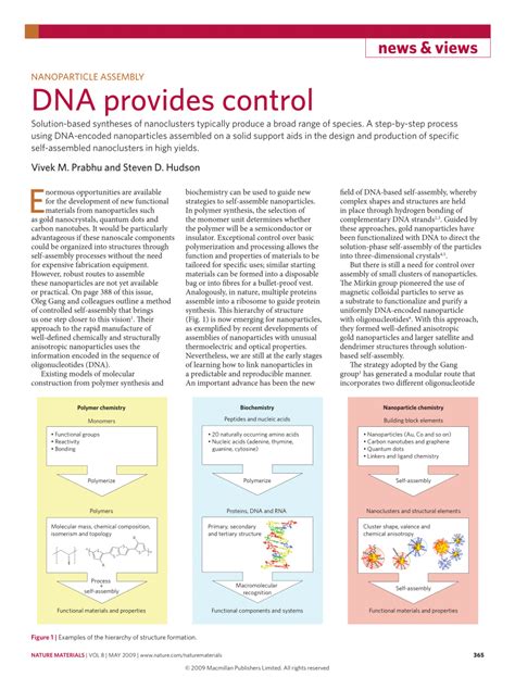 Pdf Nanoparticle Assembly Dna Provides Control