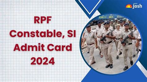 Rpf Constable Si Admit Card Date Si