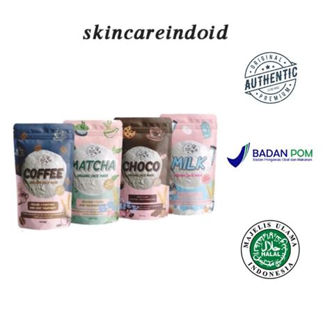 Jual Ohmyskin Masker Wajah Organik Matcha Milk Choco Coffe 65g Shopee