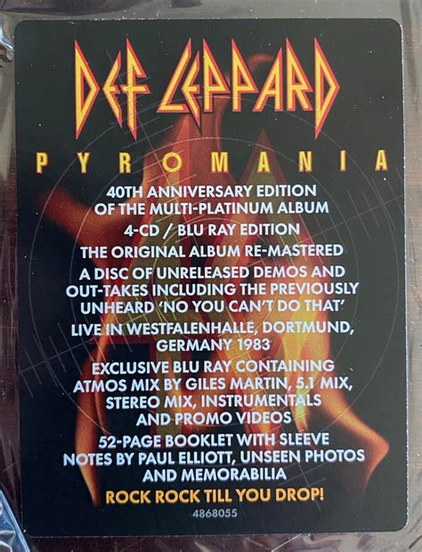 Def Leppard ‘pyromania 40th Anniversary Super Deluxe Edition 2024