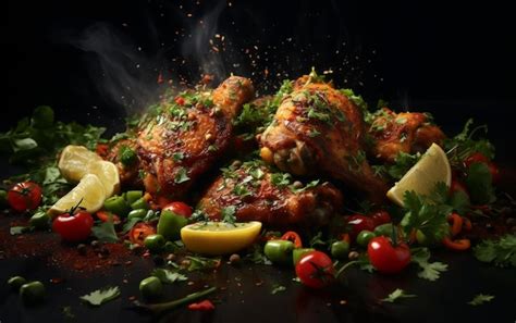 Premium Ai Image Hot And Spicy Delight Flavorful Fried Chicken