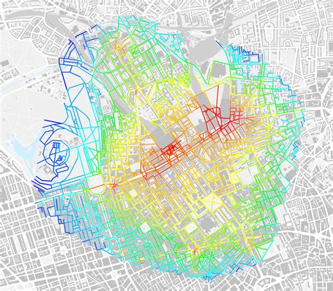 Euston Area Plan Pedestrian Analysis Space Syntax Urban Analysis Architecture Design Sketch