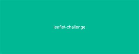 Leaflet Challenge