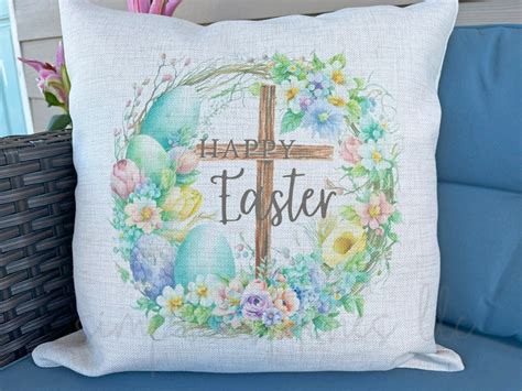 Easter Pillow Cover Easter Spring Pillow Cover Easter Porch Decor