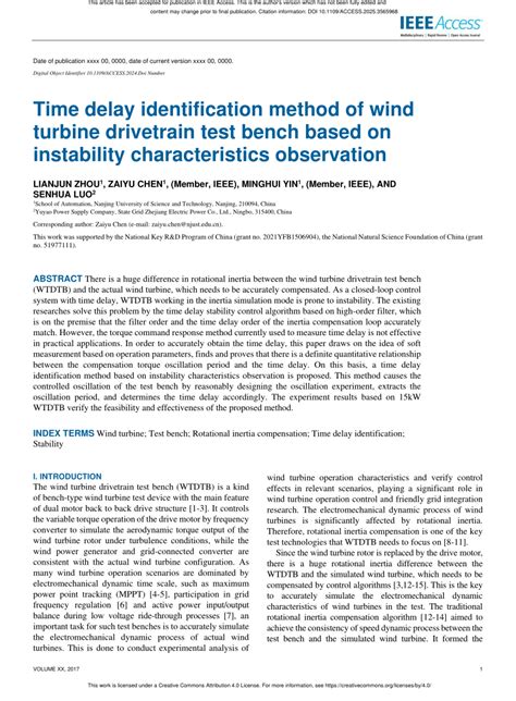 Pdf Time Delay Identification Method Of Wind Turbine Drivetrain Test Bench Based On