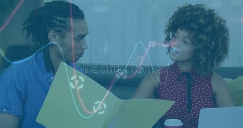 Analyzing Data Animation Over Two Colleagues Discussing Documents In