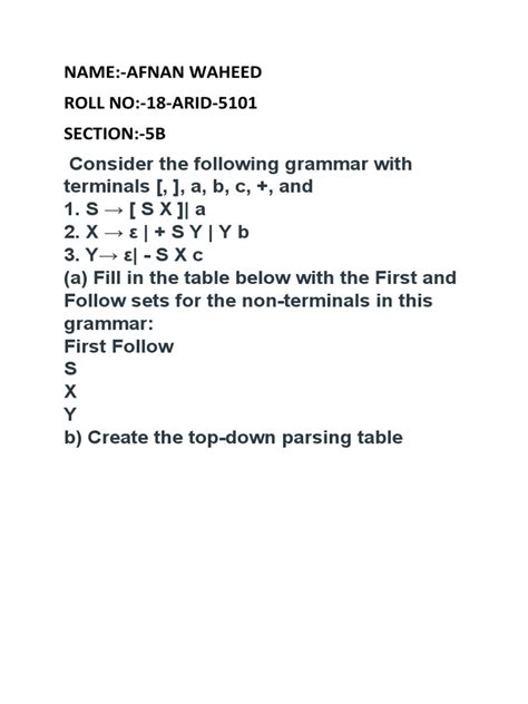 Compiler Construction Assignment 5 Pdf