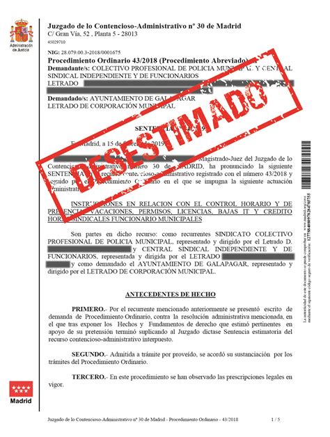 Desestimado El Recurso De Los Sindicatos Contra Las Instrucciones De